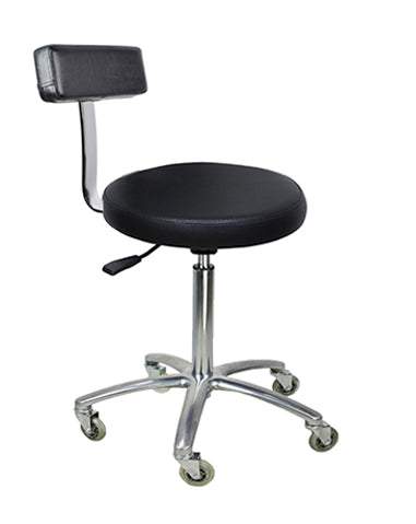 ROUND STOOL WITH BACK HZ6005 BLACK – Salon Equipment Hub